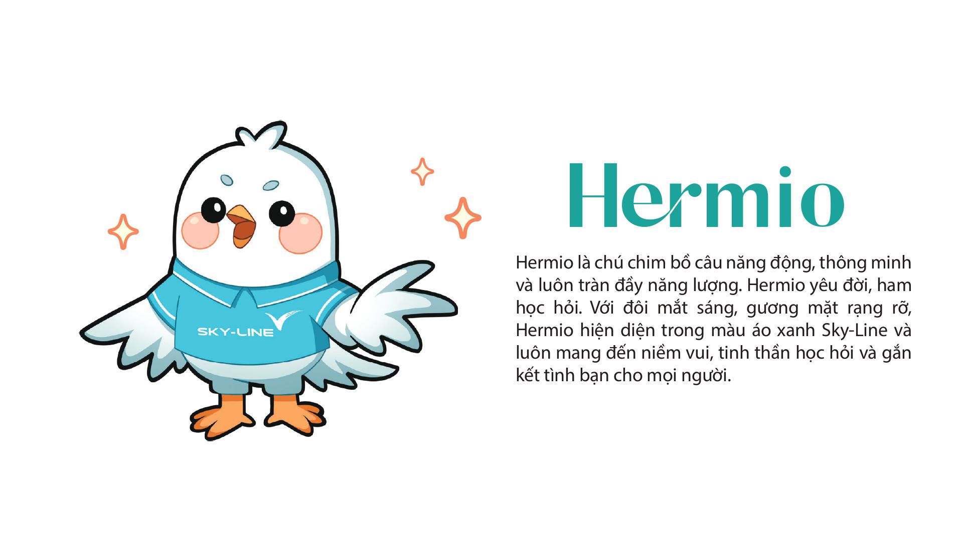 ỨNG DỤNG BIỂU TƯỢNG LINH VẬT HERMIO | Hệ thống Giáo dục Sky-Line